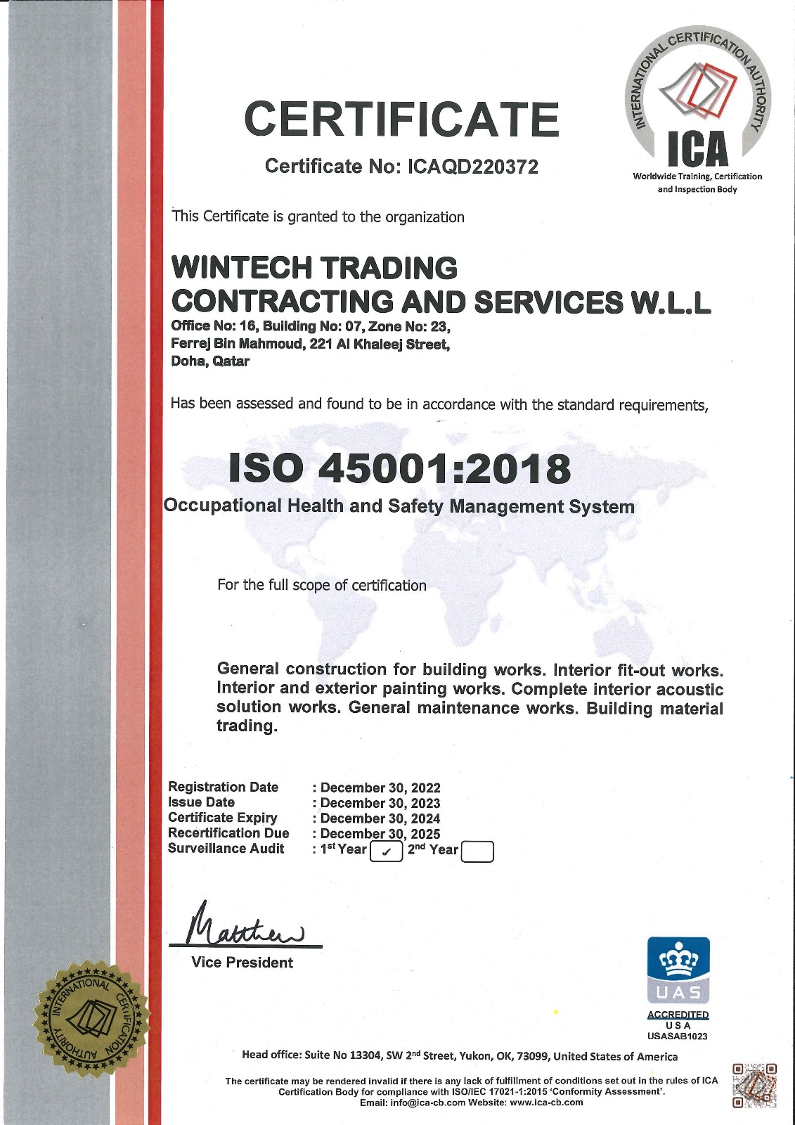 Certification | WINTECH